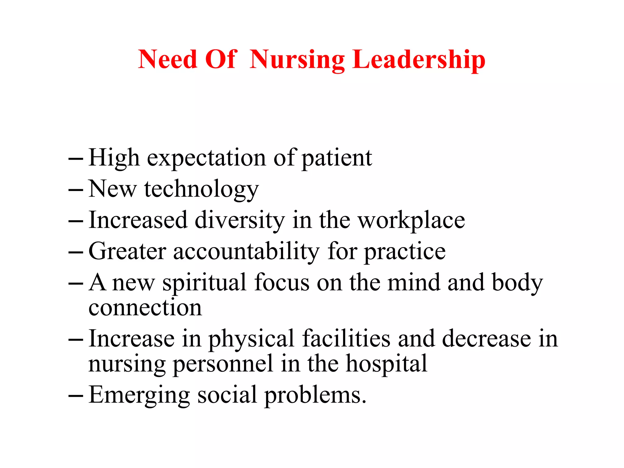 Leadership in nursing | PPTX