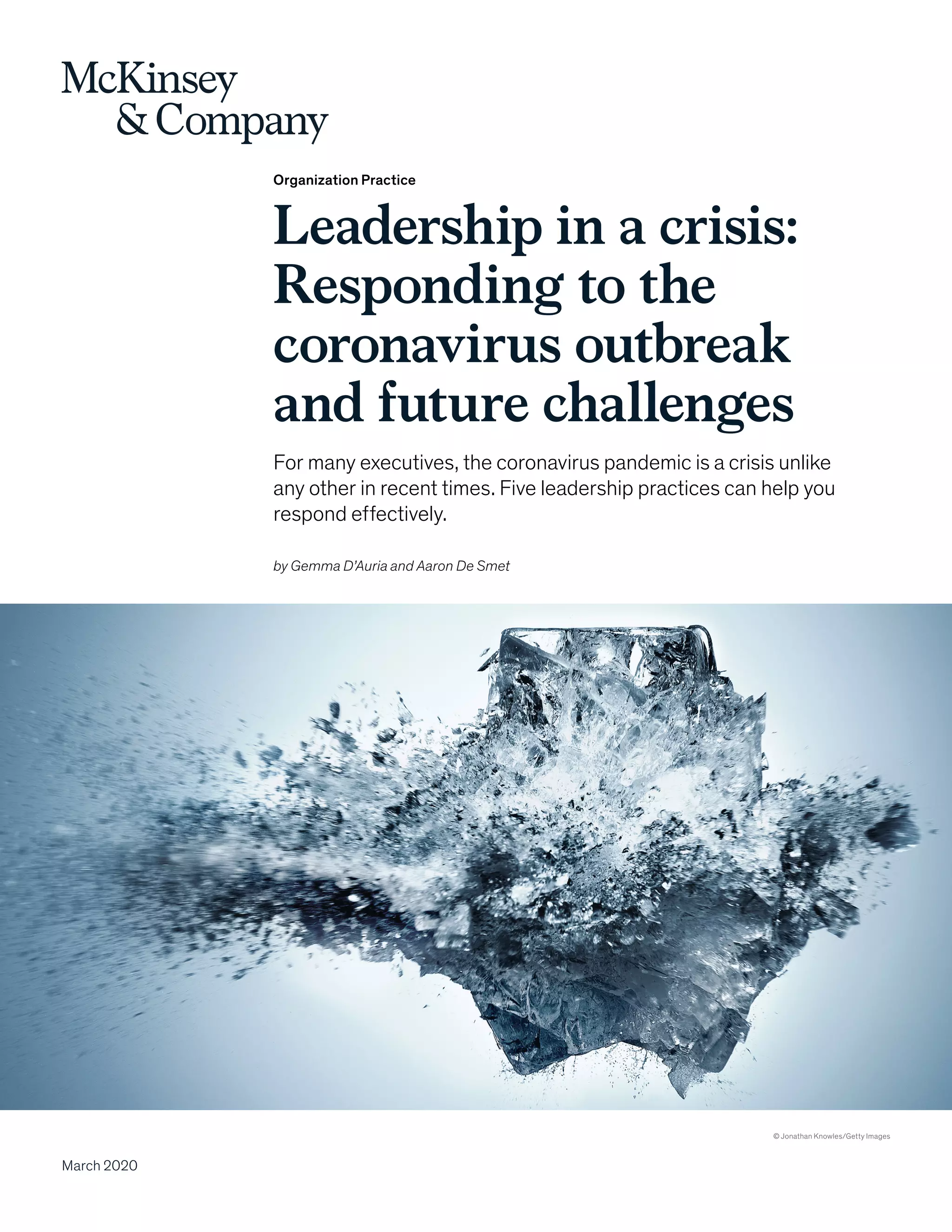 Leadership in a crisis responding to the coronavirus outbreak | PDF
