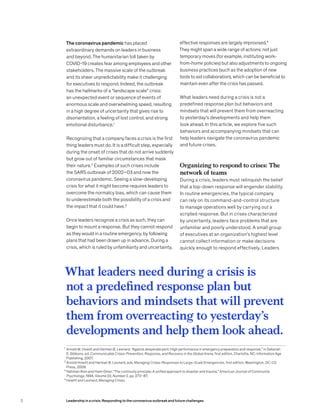 Leadership in a crisis responding to the coronavirus outbreak | PDF