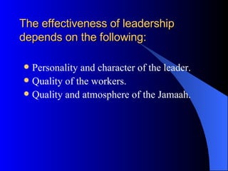 Leadership in Islam | PPT