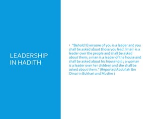 leadership in Islam for the Student's Learders | PPTX