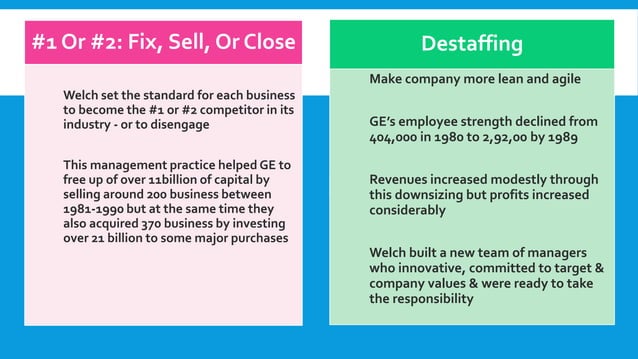 Leadership - Jack Welch (GE Transformation) | PPT