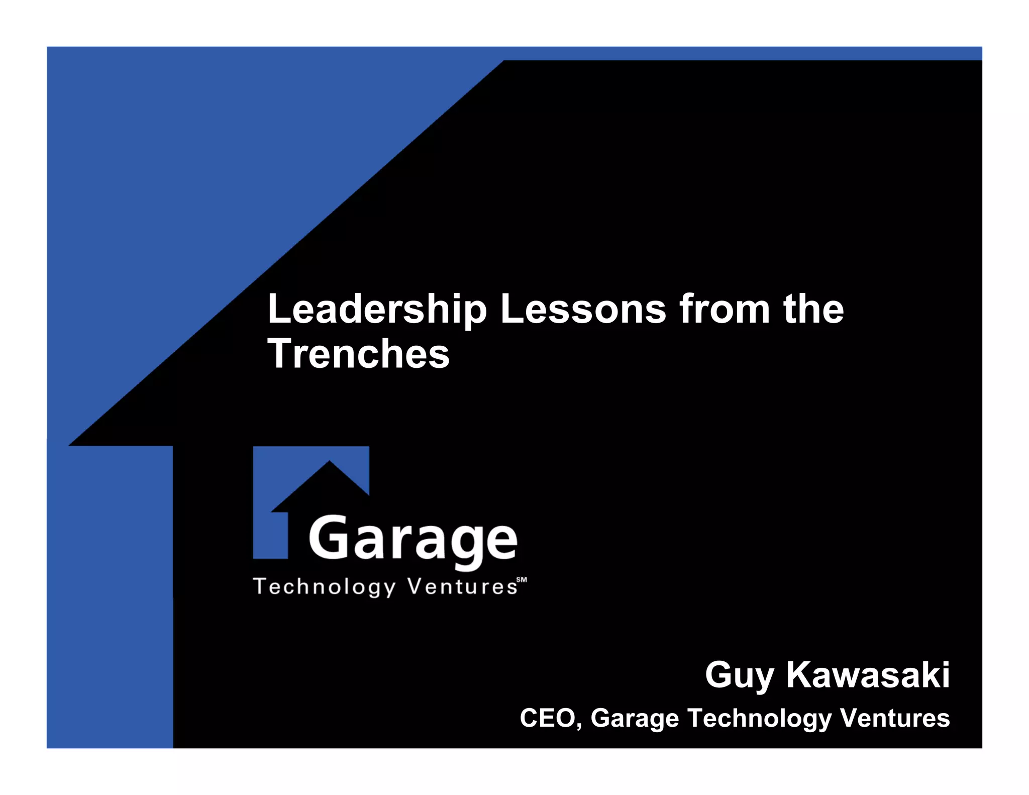 Leadership Lessons from the Trenches | PPT