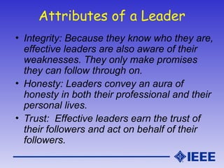 Leadership, Qualities of a Good leader-Presentation.ppt