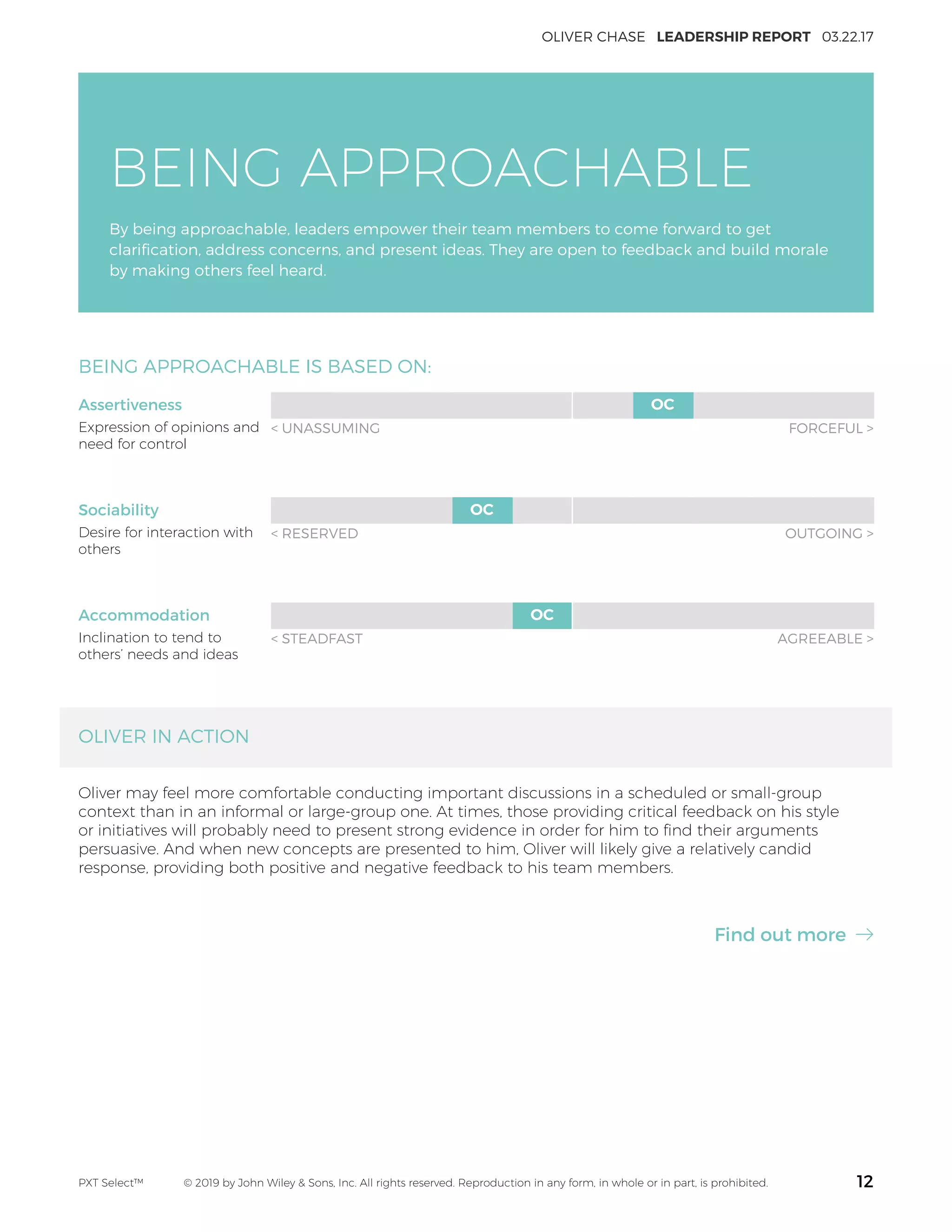 PXT Select Leadership Report sample | PDF