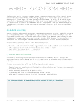 PXT Select Leadership Report sample | PDF
