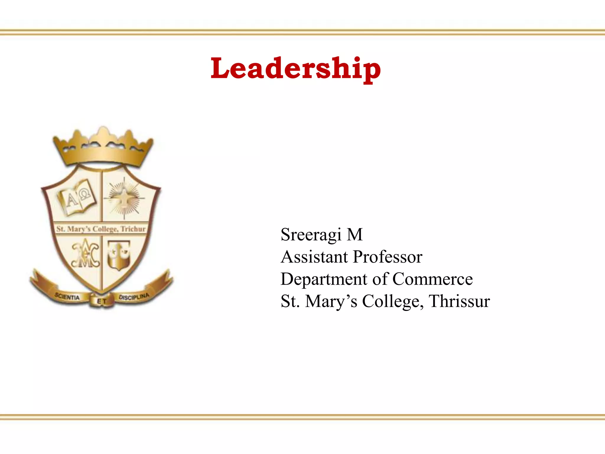 Commerce:Leadership | PPTX
