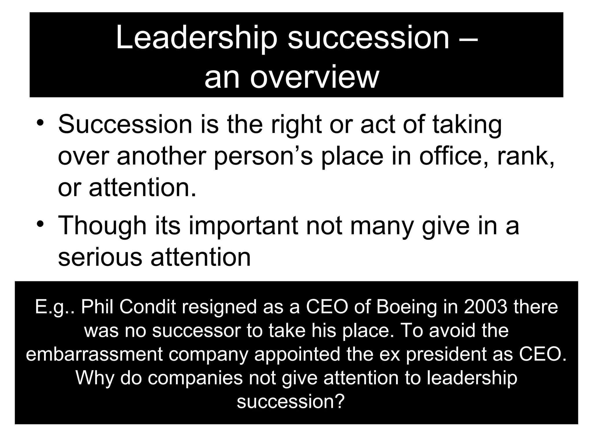 leadership succession | PPT