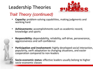 Leadership Theories Definition | PPTX