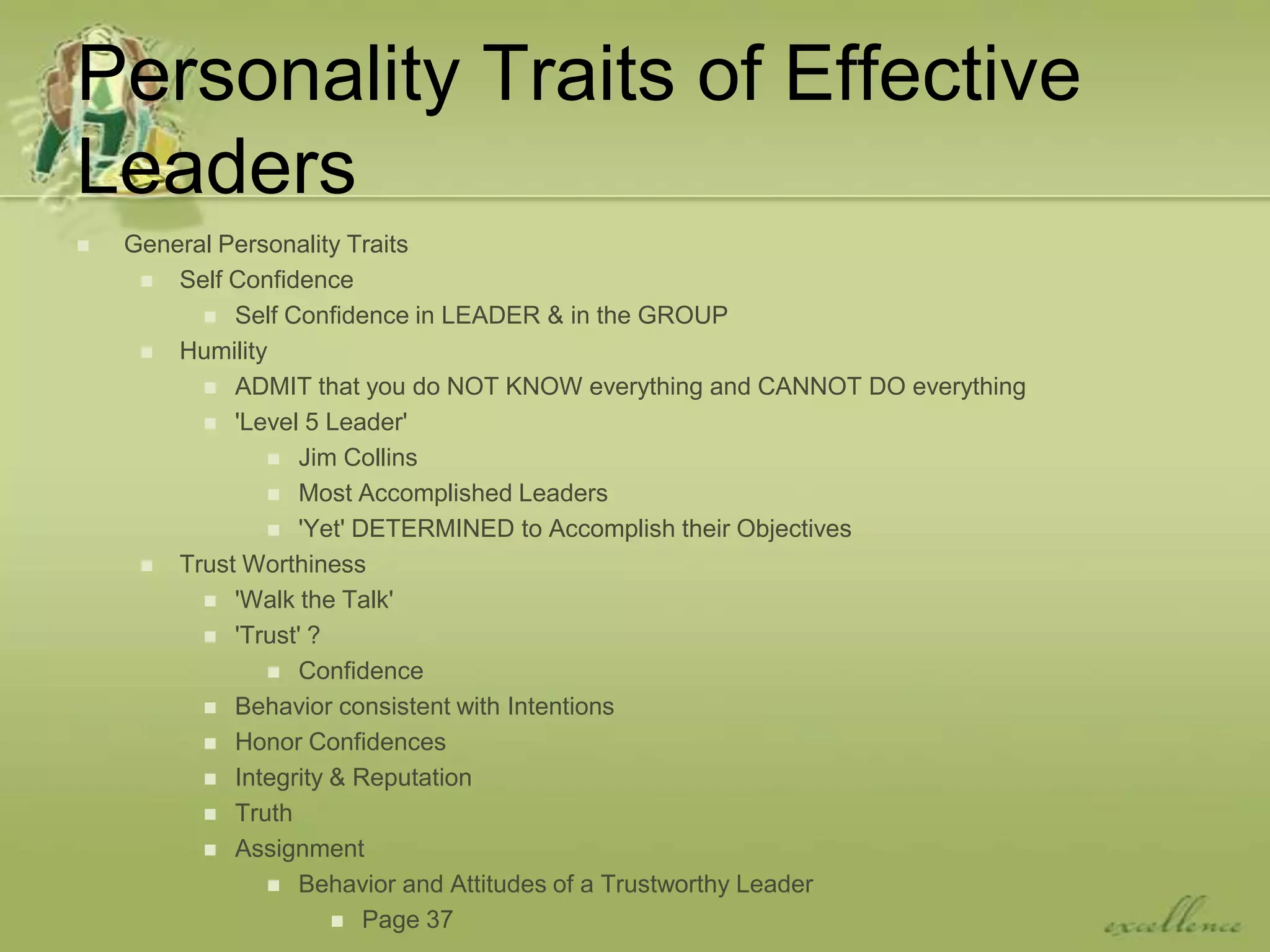 Leadership traits, motives, and characteristics | PPTX