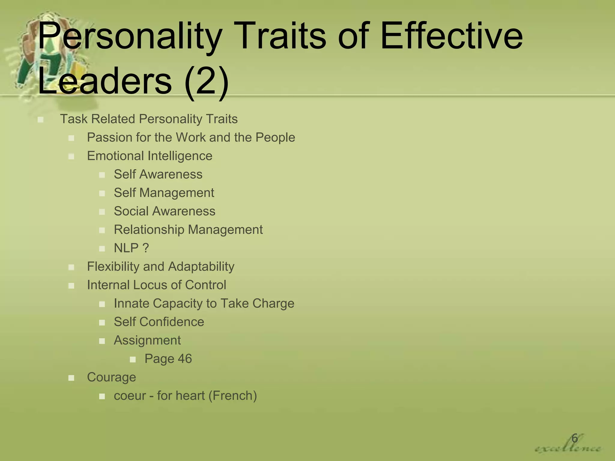 Leadership traits, motives, and characteristics | PPTX