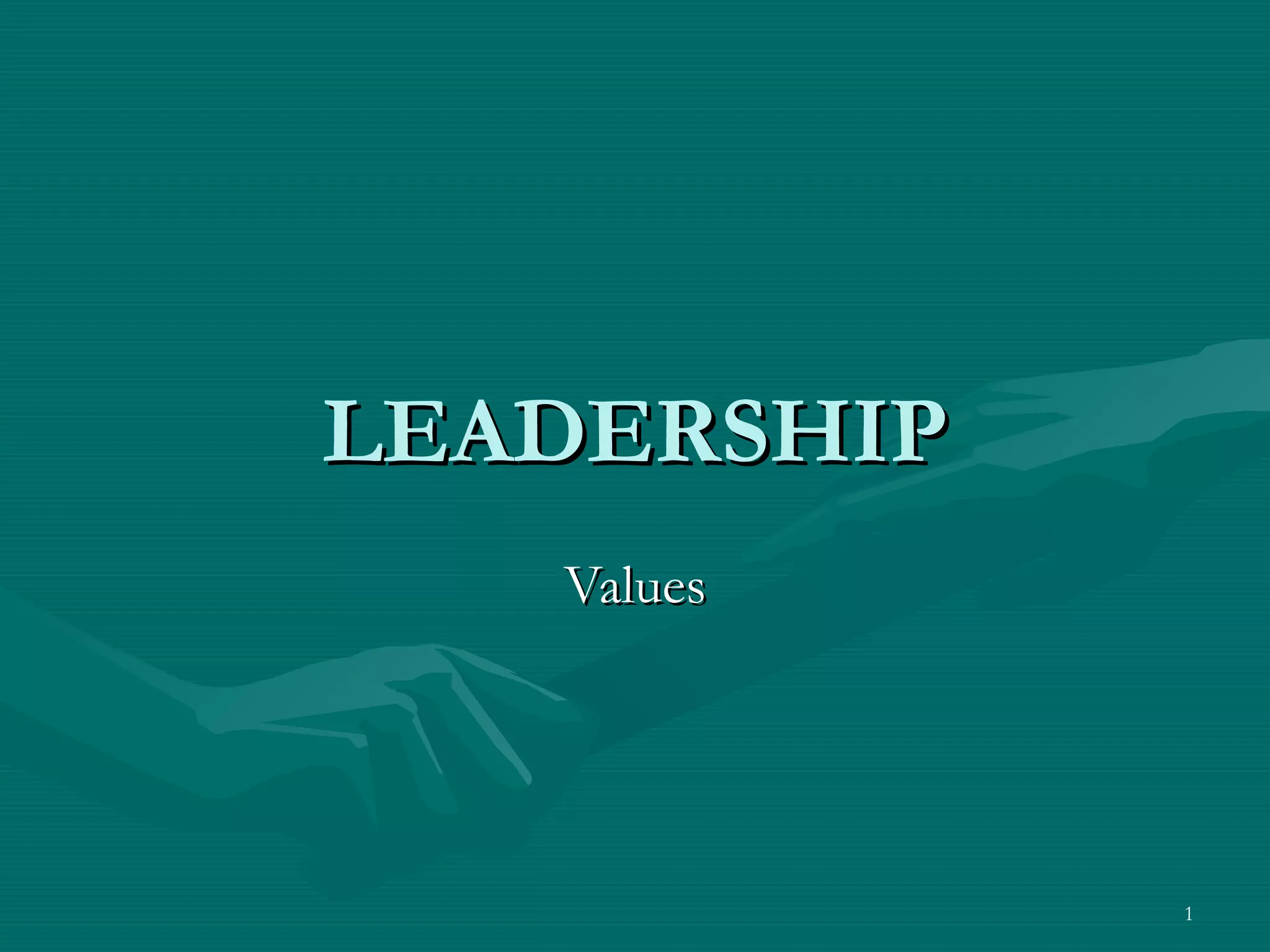 Leadership values | PPT
