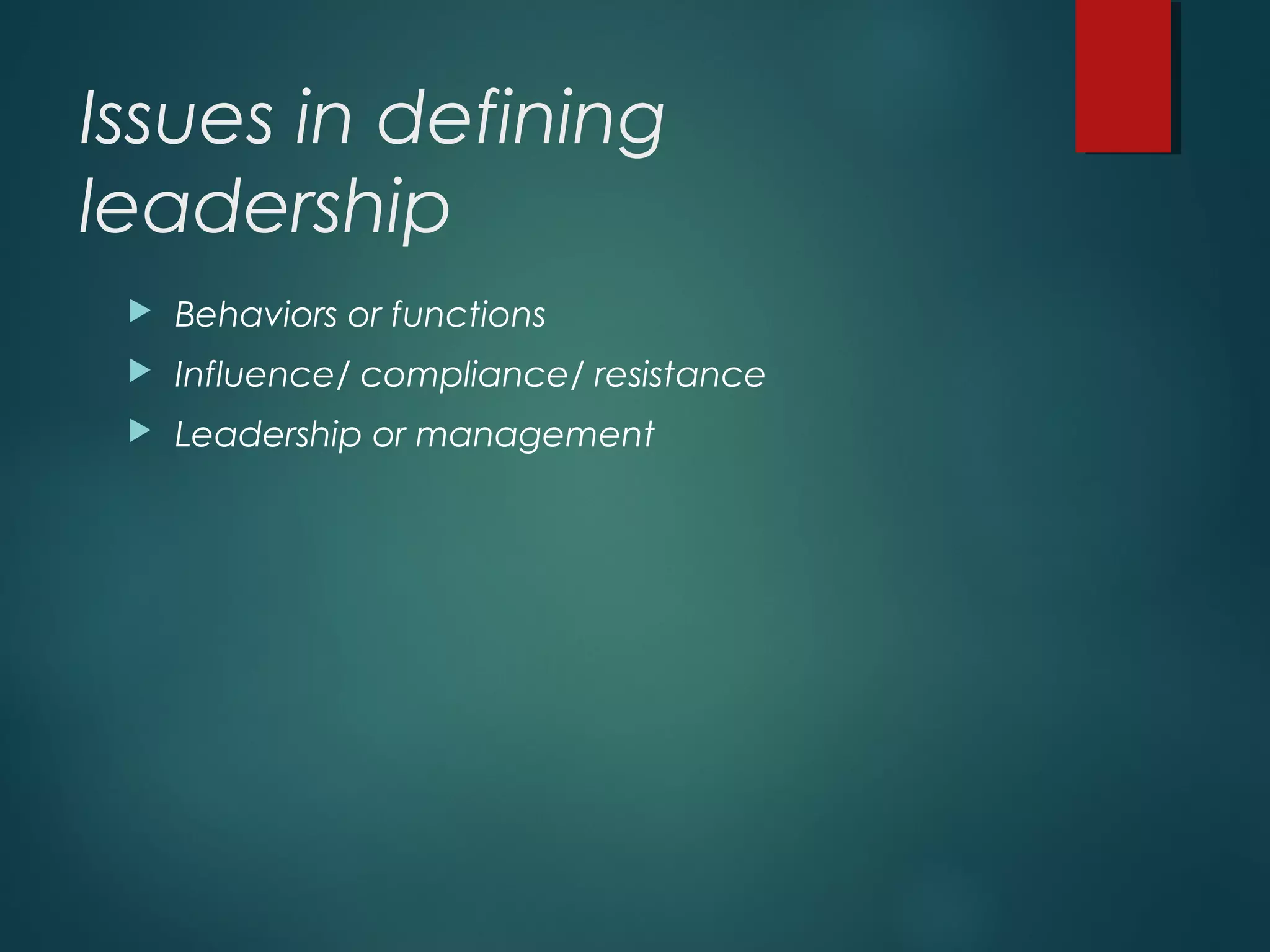 Leadership Definitions and Concepts | PPT
