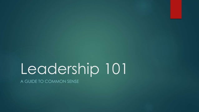 Leadership 101 | PPT