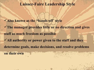 Leadership Styles with Examples | PPT