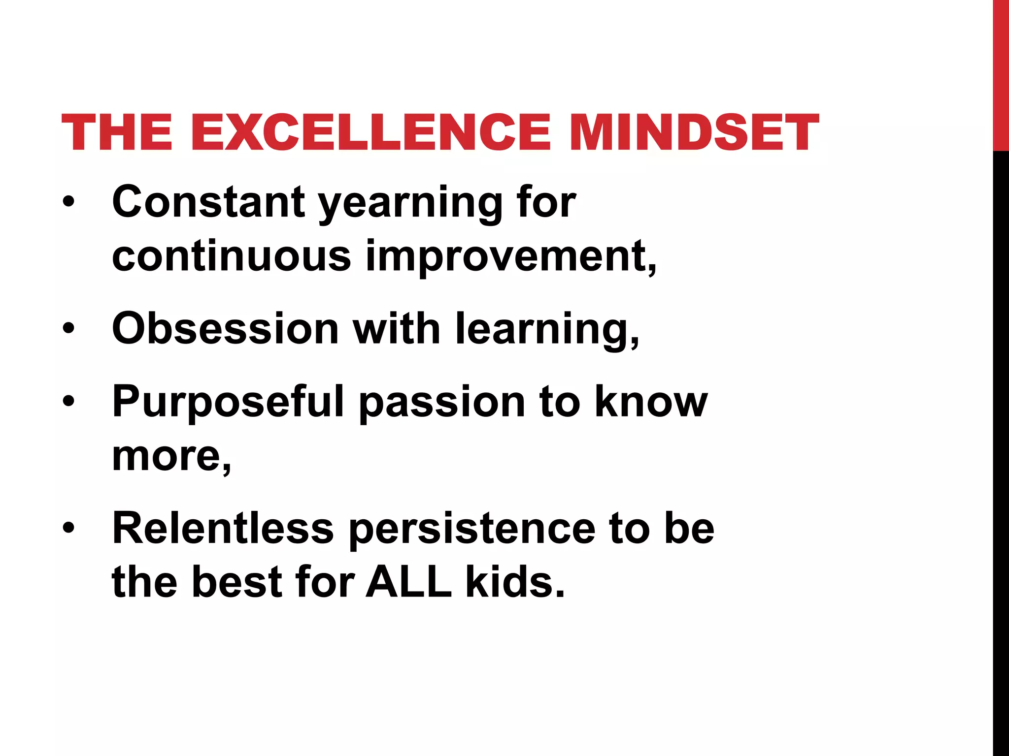 Building the Excellence Mindset Webinar with John Wink | PPTX