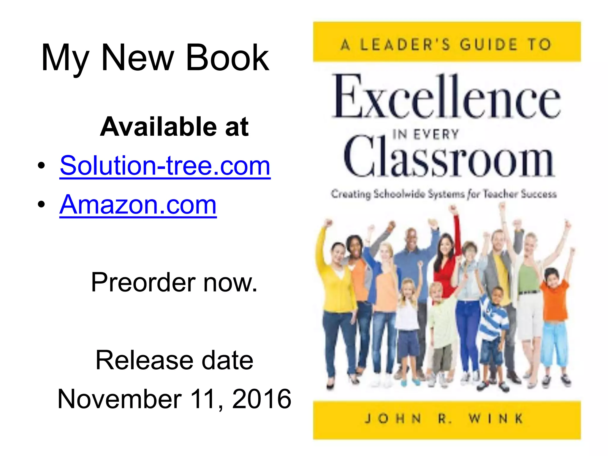 Building the Excellence Mindset Webinar with John Wink | PPT