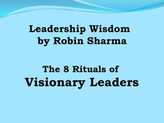 Leadership Wisdom | PPTX | Spirituality | Religion & Spirituality