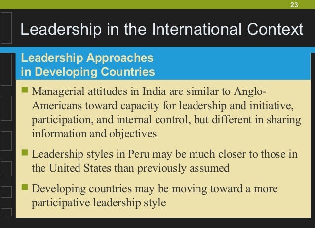 Leadership across cultures