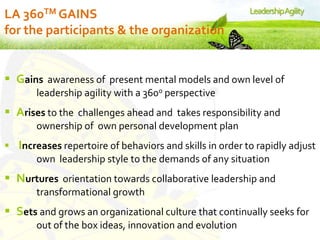 Leadership agility 360™ presentation | PPTX