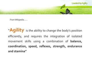 Leadership agility 360™ presentation | PPTX