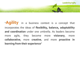Leadership agility 360™ presentation | PPTX