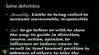 Leadership And Accountability | PPT