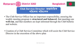 Leadership in Club and Club service Director Responsibilities | PPT