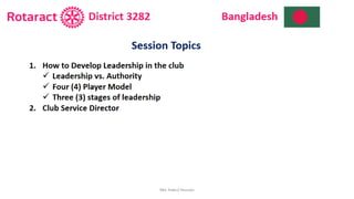 Leadership in Club and Club service Director Responsibilities | PPT