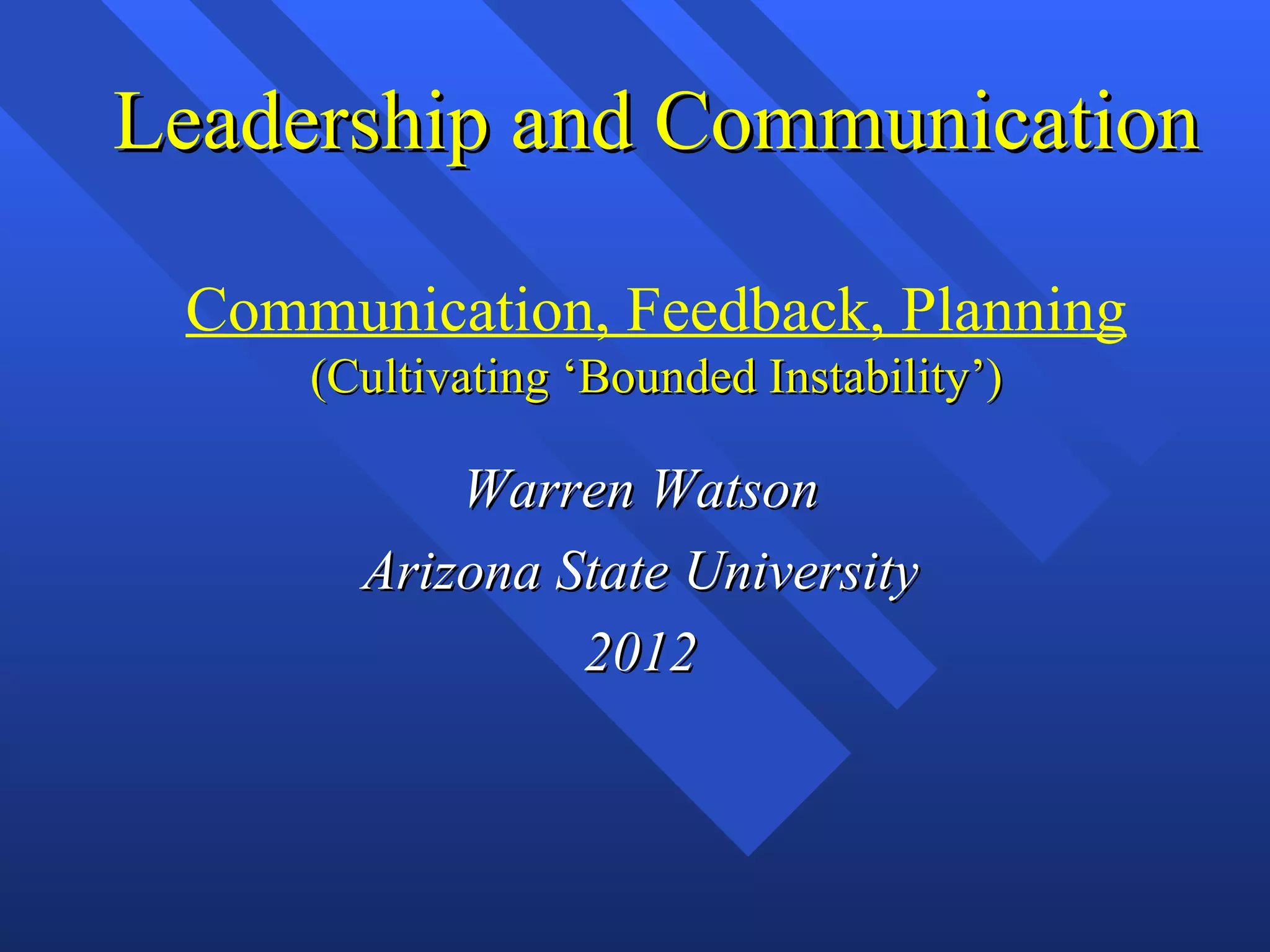 Leadership and communication | PPT