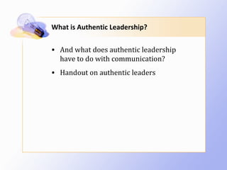 Leadership and communication - BD | PPT
