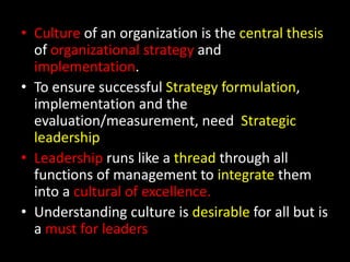 Leadership and culture ppt | PPTX