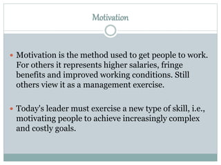 Leadership and employee motivation | PPTX