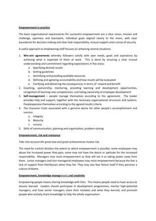 Leadership and Empowerment | DOCX