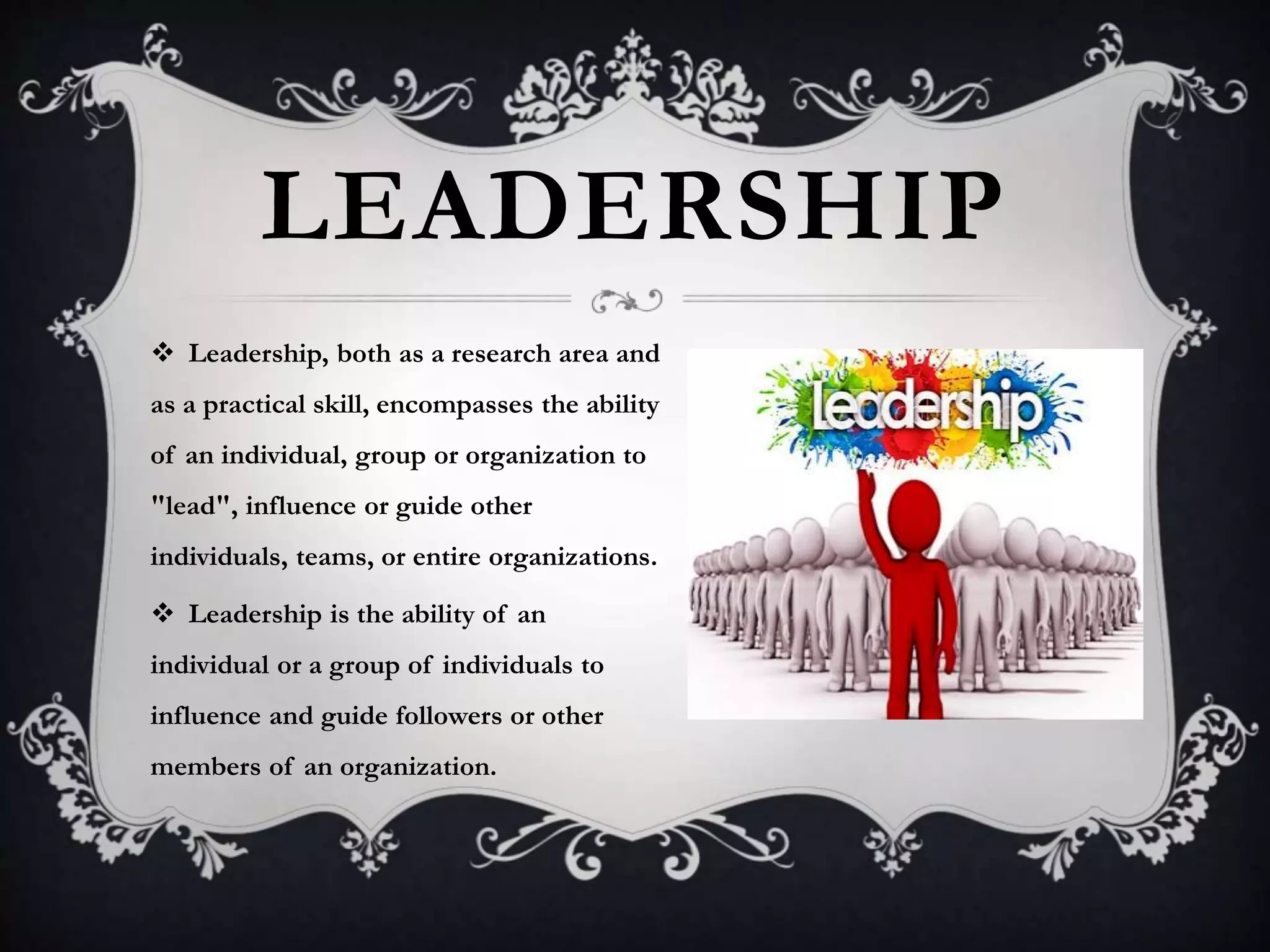 Leadership and its dimensions | PPTX