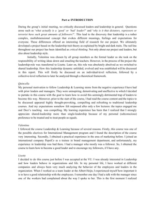 Leadership and learning project | PDF | Professional School ...