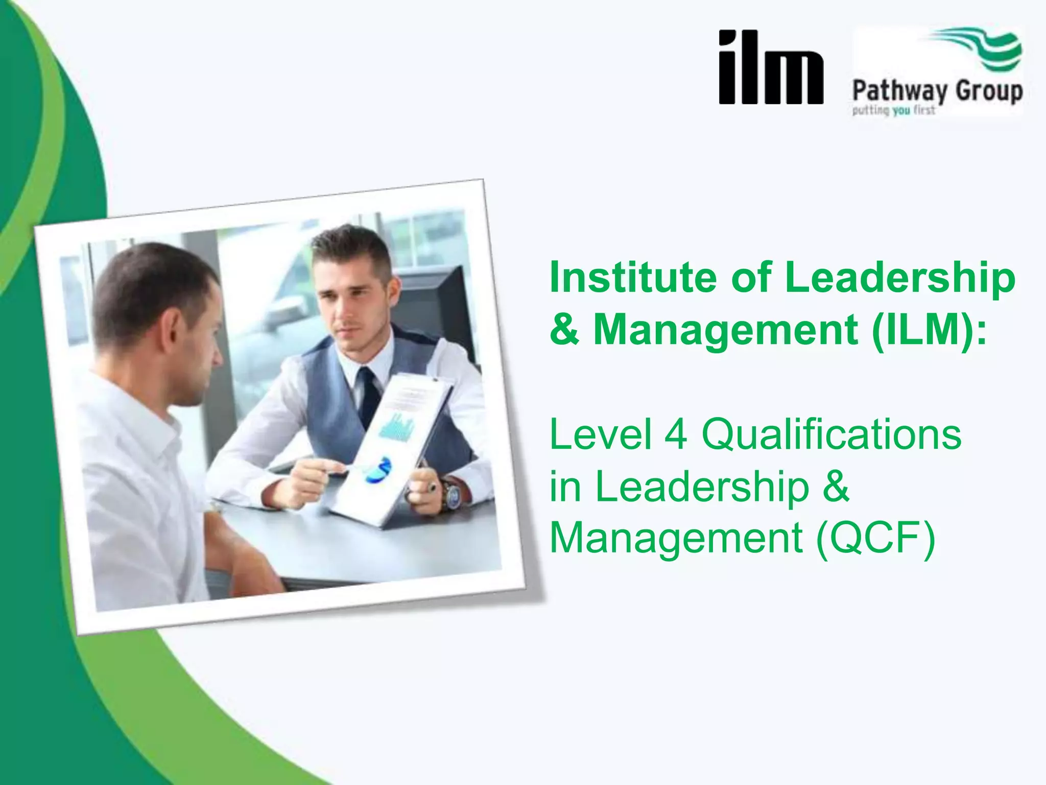 Leadership & Management ILM Level 4 Diploma | PPT