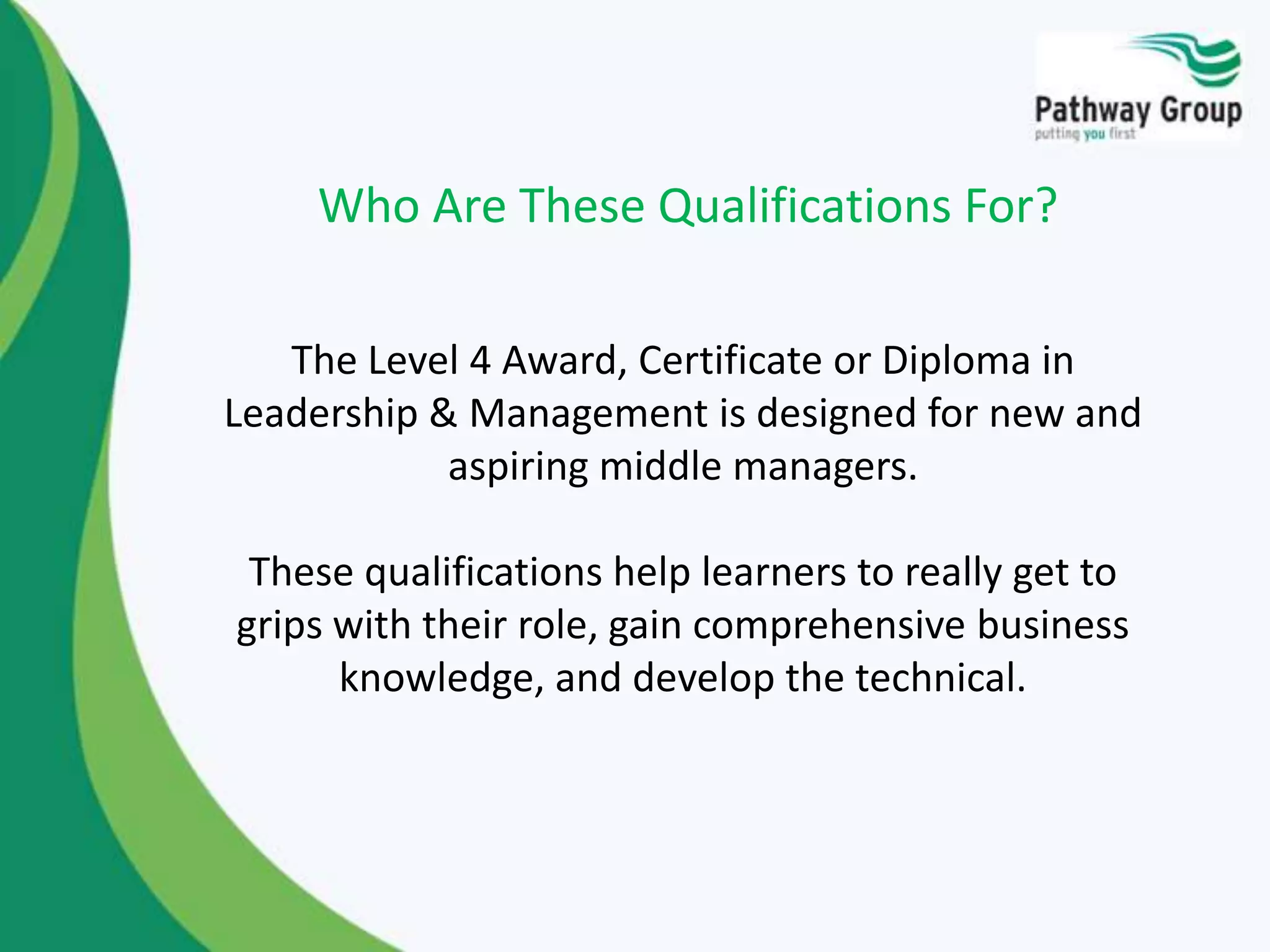 Leadership & Management ILM Level 4 Diploma | PPTX