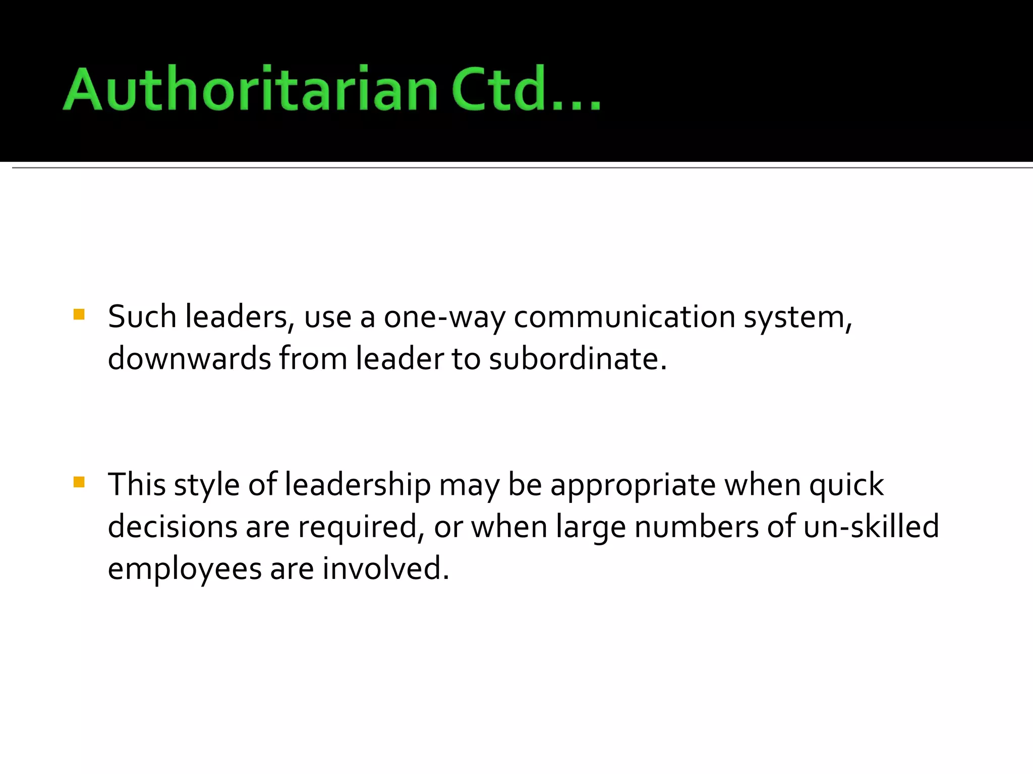Leadership And Management Styles | PPT