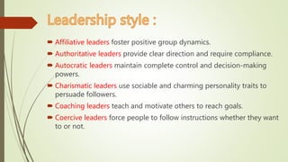 leadership and managment.pptx leadership | PPTX