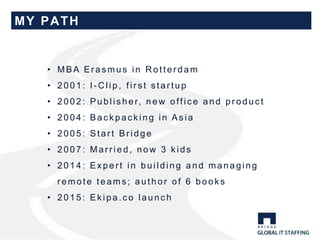 Leadership and organisation for distributed teams | PPT