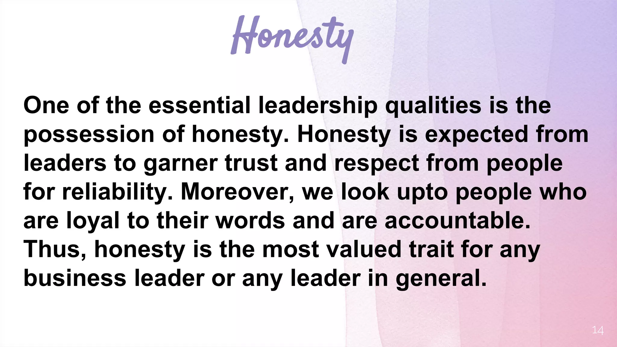Leadership and qualities of a successful leader | PPTX