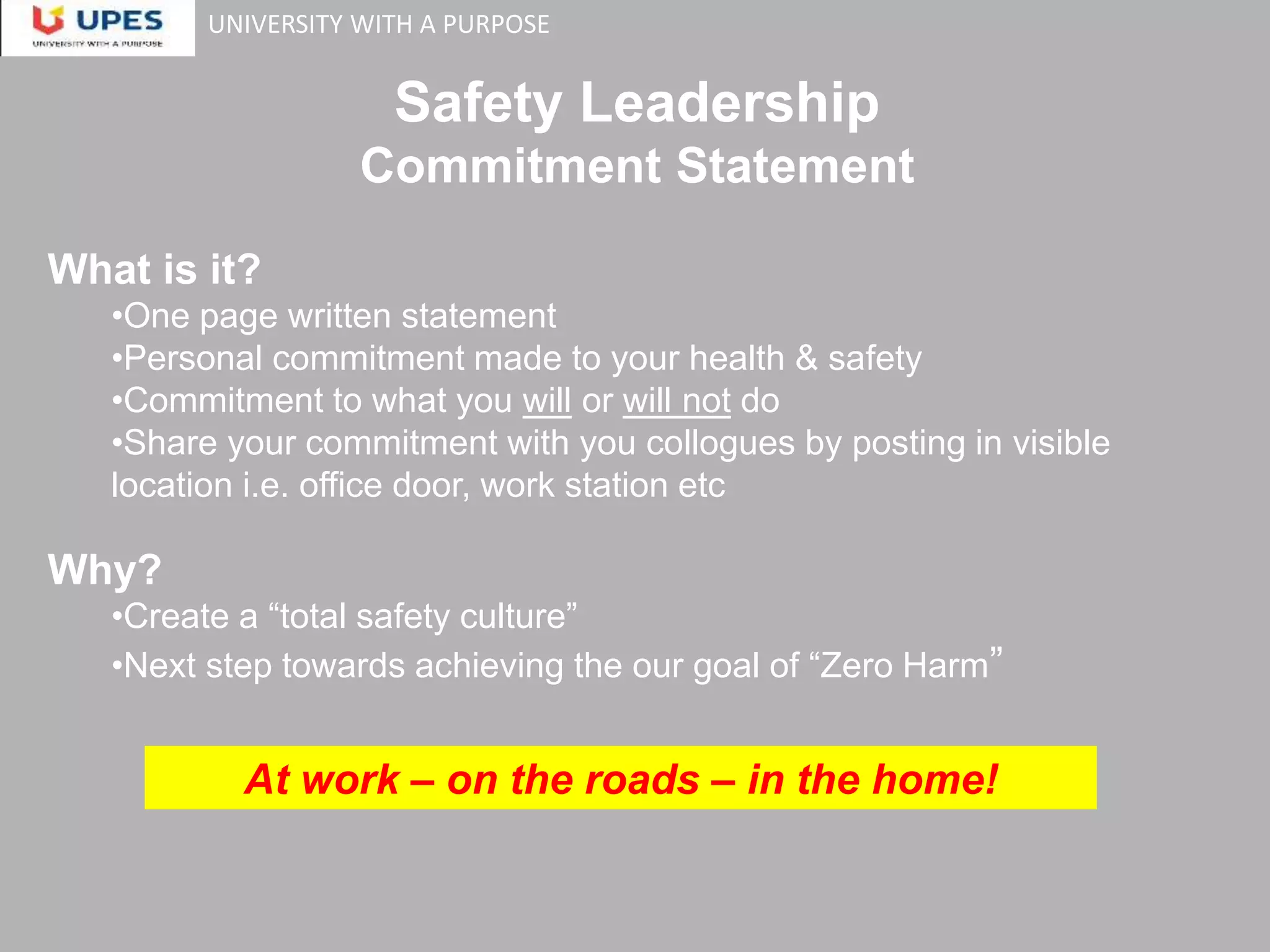 Leadership and safety culture | PPT
