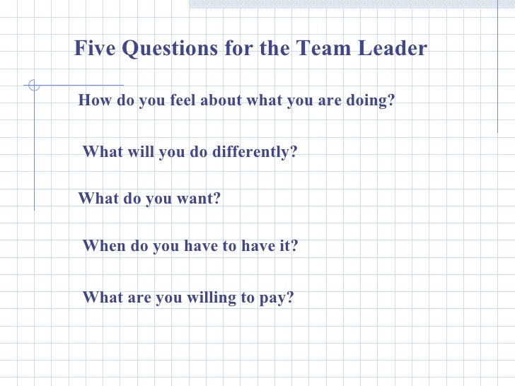 Leadership And Team Building Skills