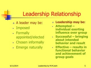 Leadership and team building | PPTX