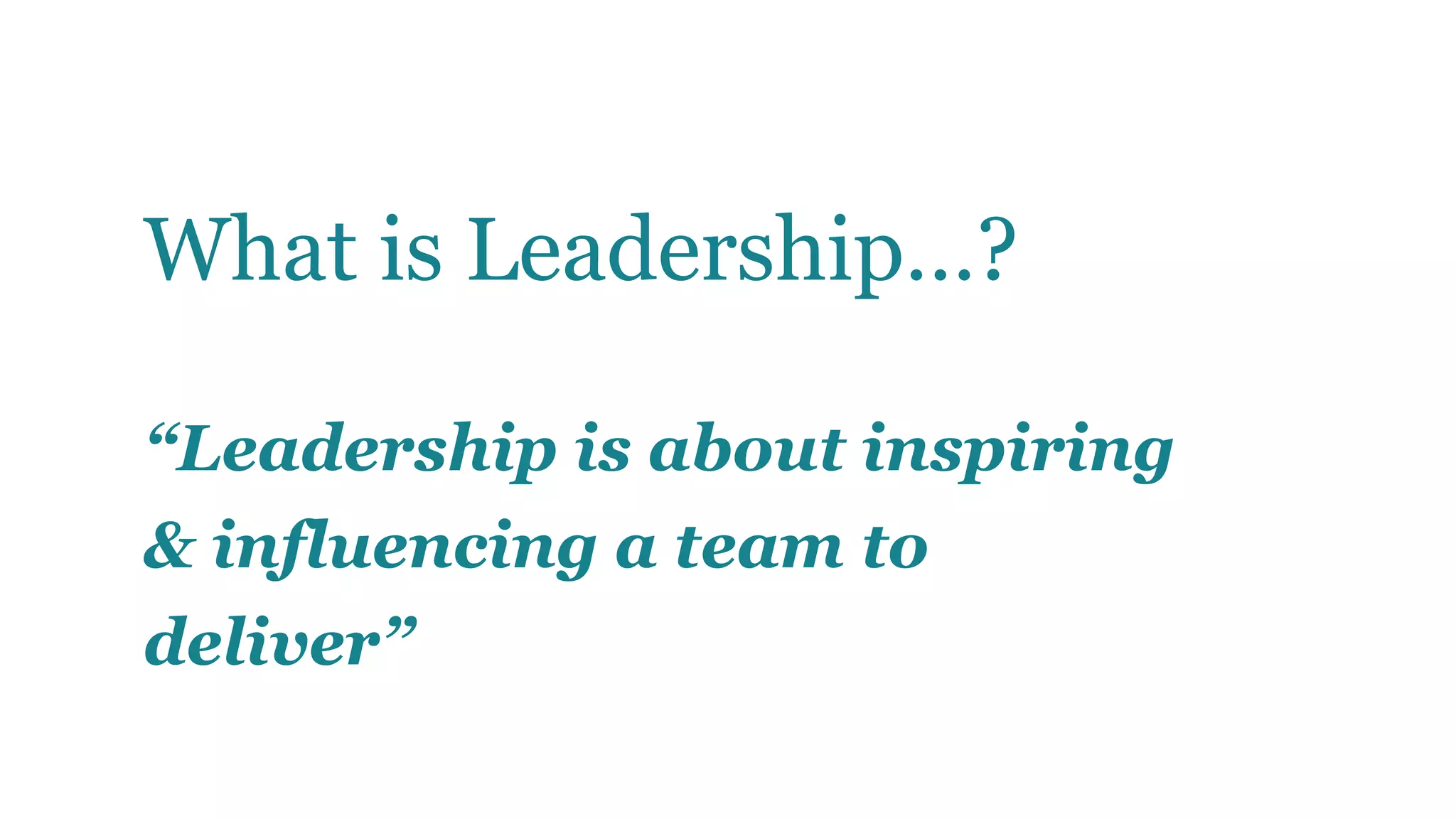 Leadership and team management presentation 18-10-18 | PDF