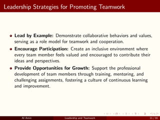 leadership and teamwork for professional life skill development | PPT