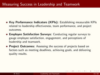 leadership and teamwork for professional life skill development | PPT