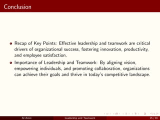 leadership and teamwork for professional life skill development | PDF