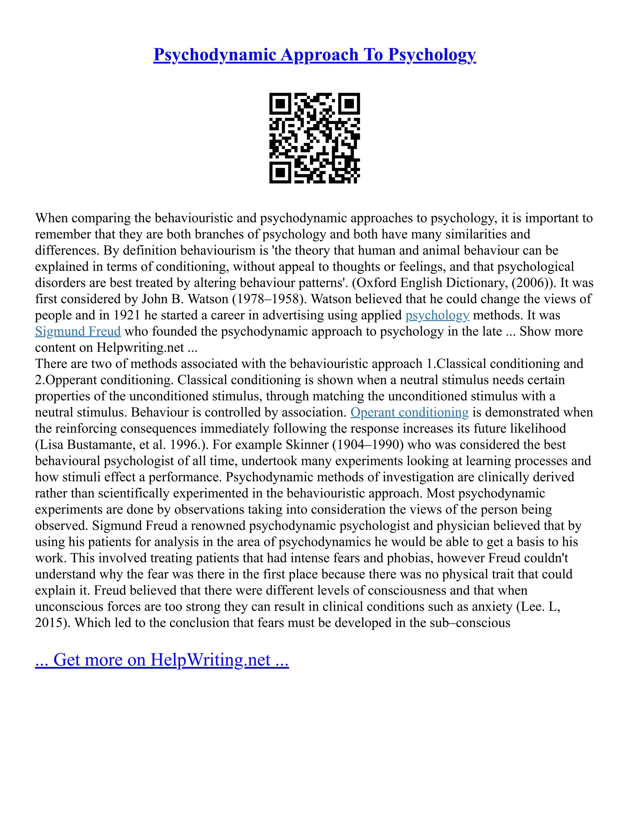 Leadership And The Psychodynamic Approach | PDF